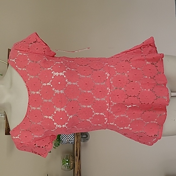 Tops | Nwt Pink Lace Top | Poshmark